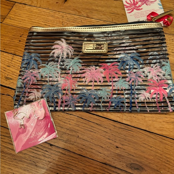 Lilly Pulitzer | Accessories | Lilly Pullitzer Palm Tree Zippered Pouch ...